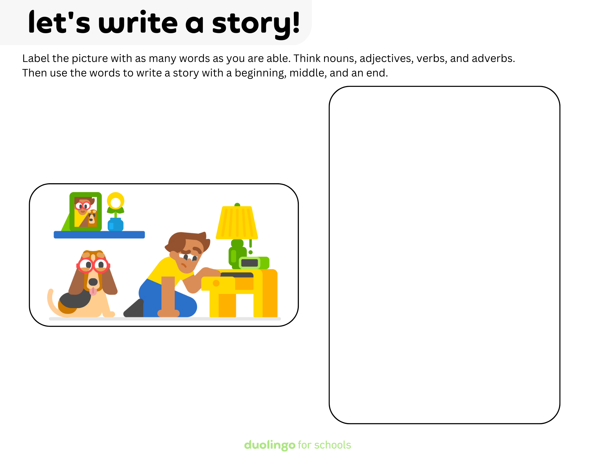 Read a story | write a story – Duolingo for Schools