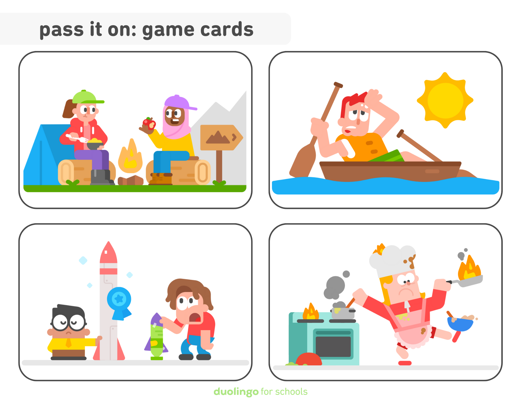 Group activity: pass it on – Duolingo for Schools