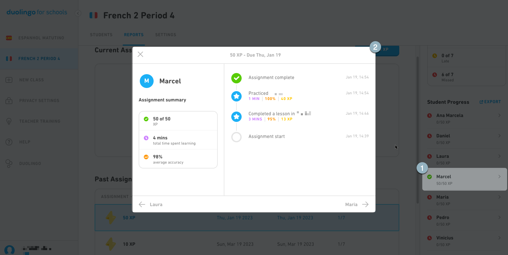 What is the Duolingo for Schools activity log? – Duolingo for Schools