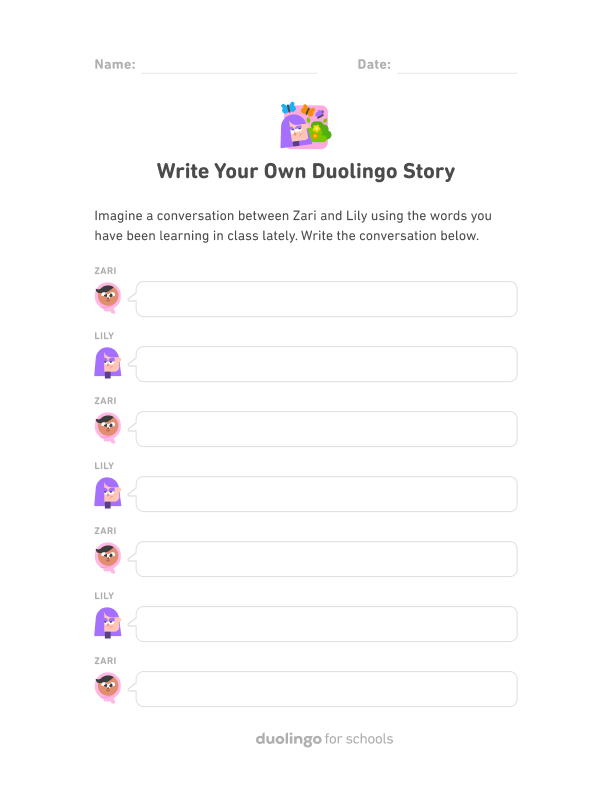 Write your own Duolingo Story – Duolingo for Schools